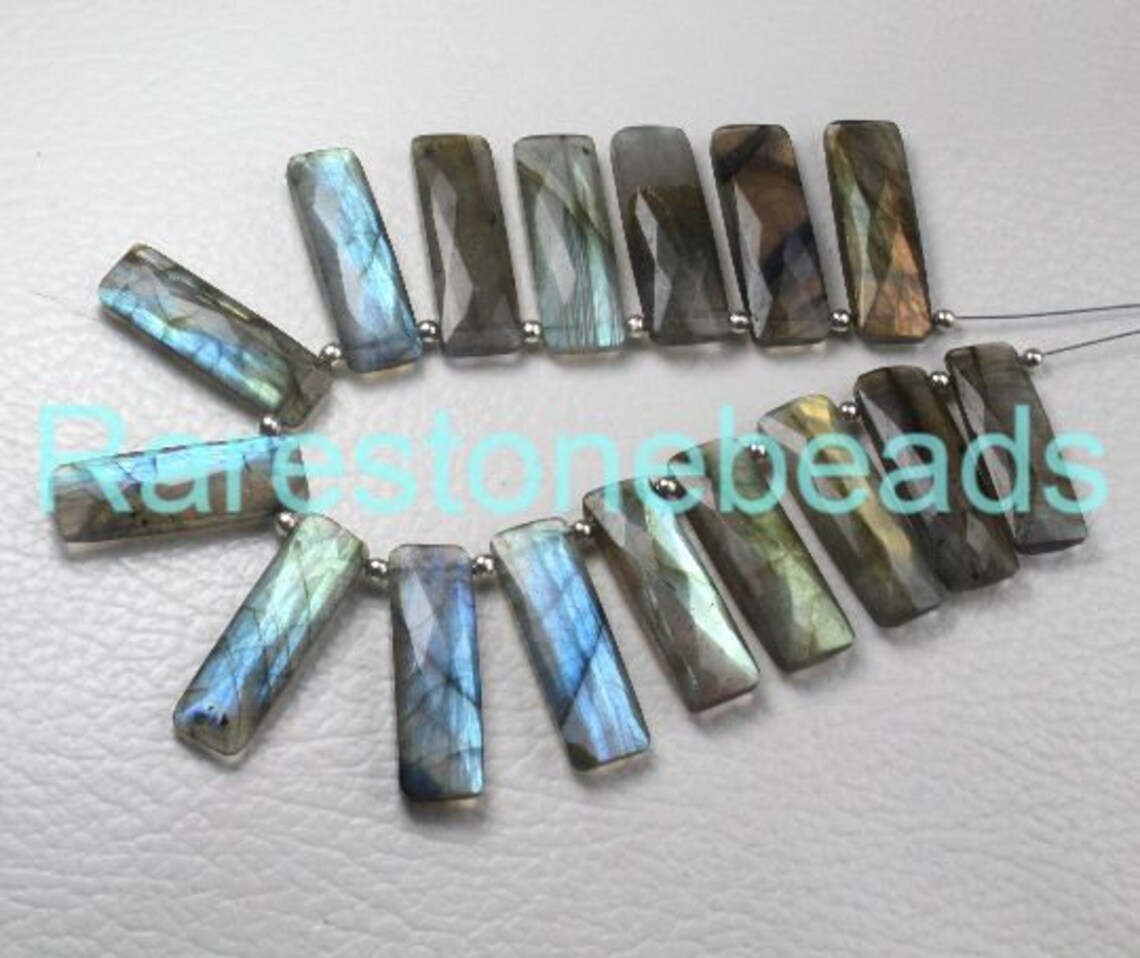 10 Pieces Natural Multi Labradorite Gemstone, Drilled Labradorite ...