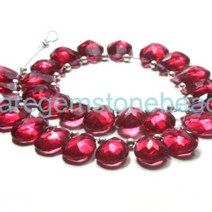 10 Pieces Ruby Lite Quartz Gemstone, Drilled Gemstone, Ruby Gemstone ...