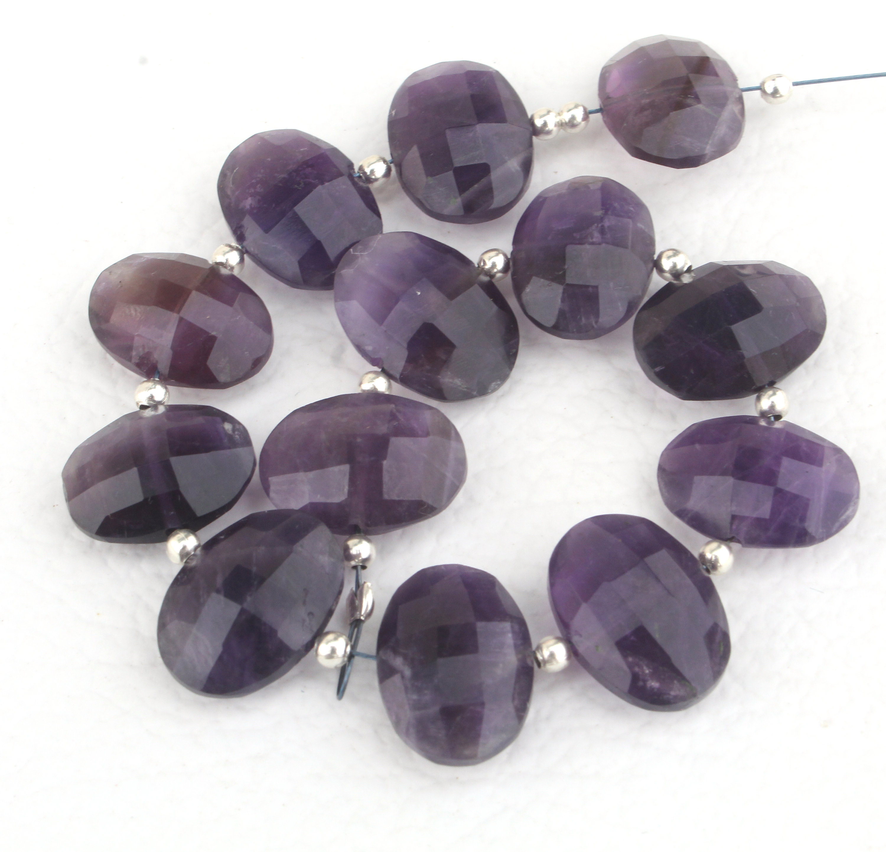 10 pieces natural amethyst gemstone drilled gemstonenatural | Etsy