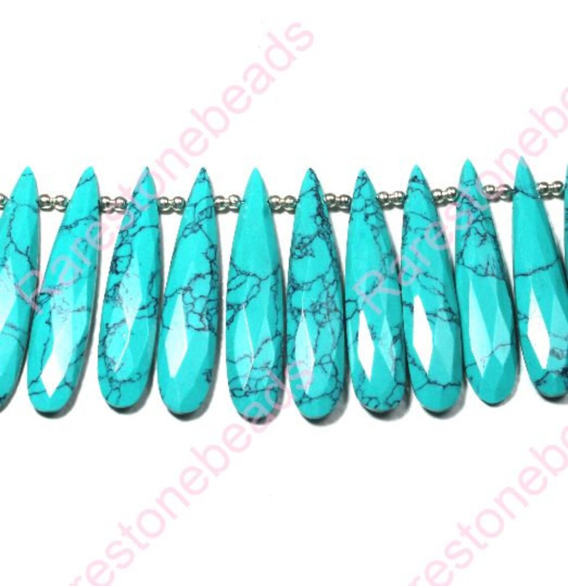 10 Pieces Turquoise Gemstone Long Shape Pear for Earring - Etsy