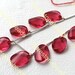 10 Pieces Ruby Lite Quartz Oval Shape, Top Drilled Moon, Twisted ...