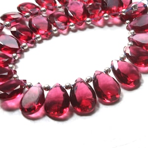 10 pieces ruby lite quartz gemstone drilled gemstone ruby | Etsy