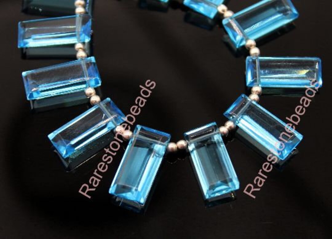 10 Pieces Sky Blue Topaz Gemstone, Top Drilled Gemstone, Fine Quality ...