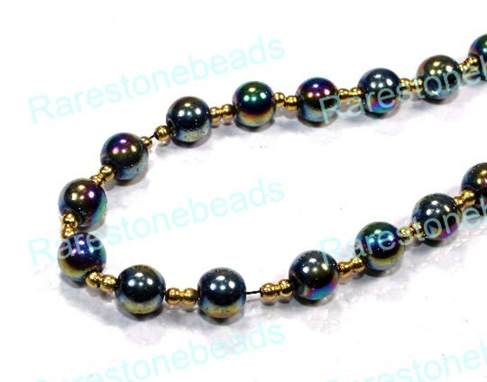 20 Pieces Coated Titanium Beads Smooth Gemstone Beads Coated - Etsy
