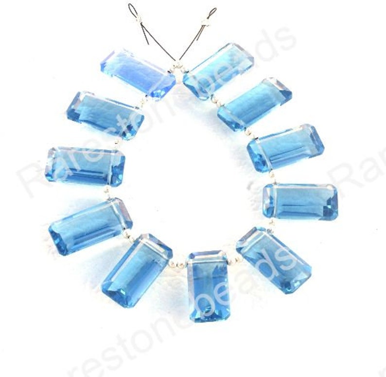 10 Pieces Blue Quartz Hydro Gemstone, Drilled Fancy Gemstone, Top ...
