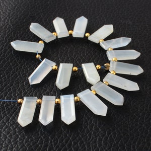 10 Pieces Natural White moon stone Fancy shape gemstone | Etsy