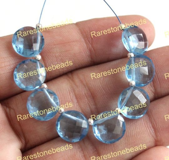 10 Pieces Royal Blue Quartz, Drilled Gemstone for Jewelry, Micro ...