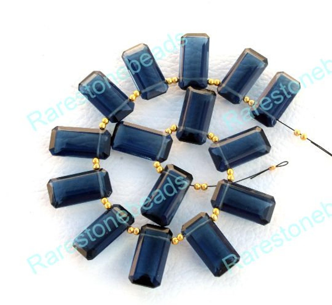 10 Pieces London Blue Quartz Gemstone Drilled Gemstone Blue - Etsy