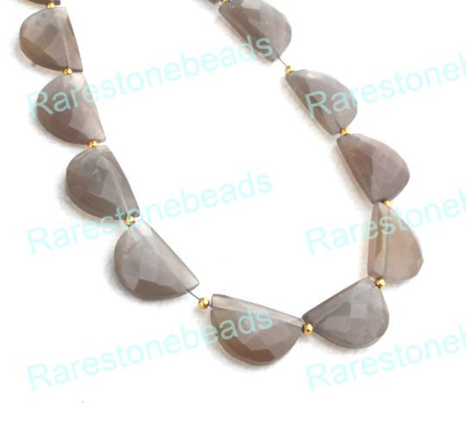 10 Pieces Natural Grey Moon Stone Fancy Shape Gemstone - Etsy