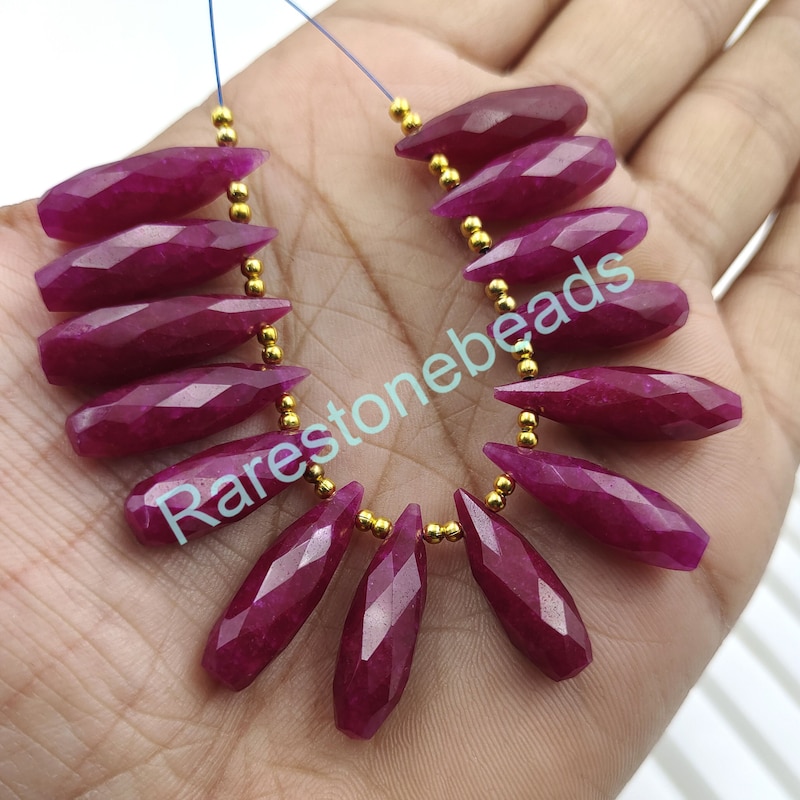 Natural Ruby Beads - Etsy