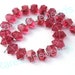 10 Pieces Ruby Lite Quartz, Drilled Gemstone, Herkimer Diamond Shape ...