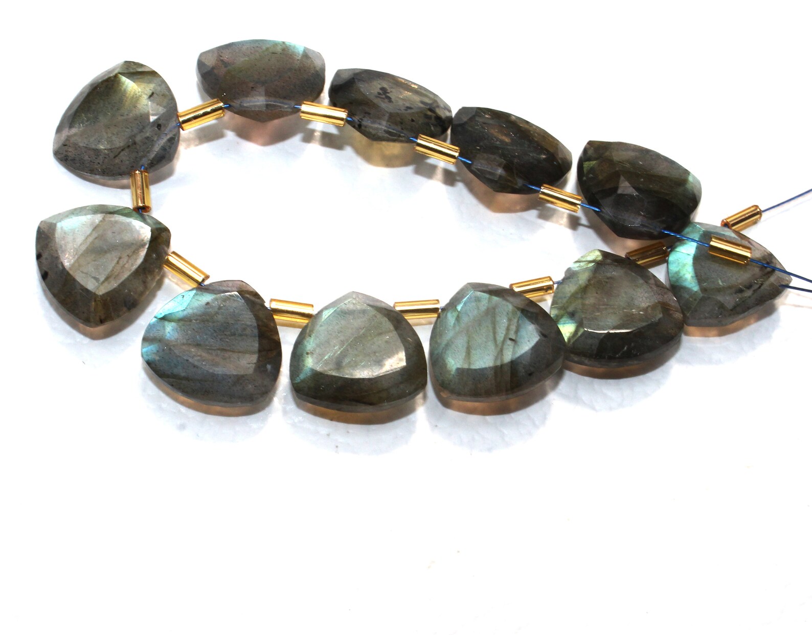 10 Pieces Natural Labradorite Gemstone Princess Cut Gemstone | Etsy