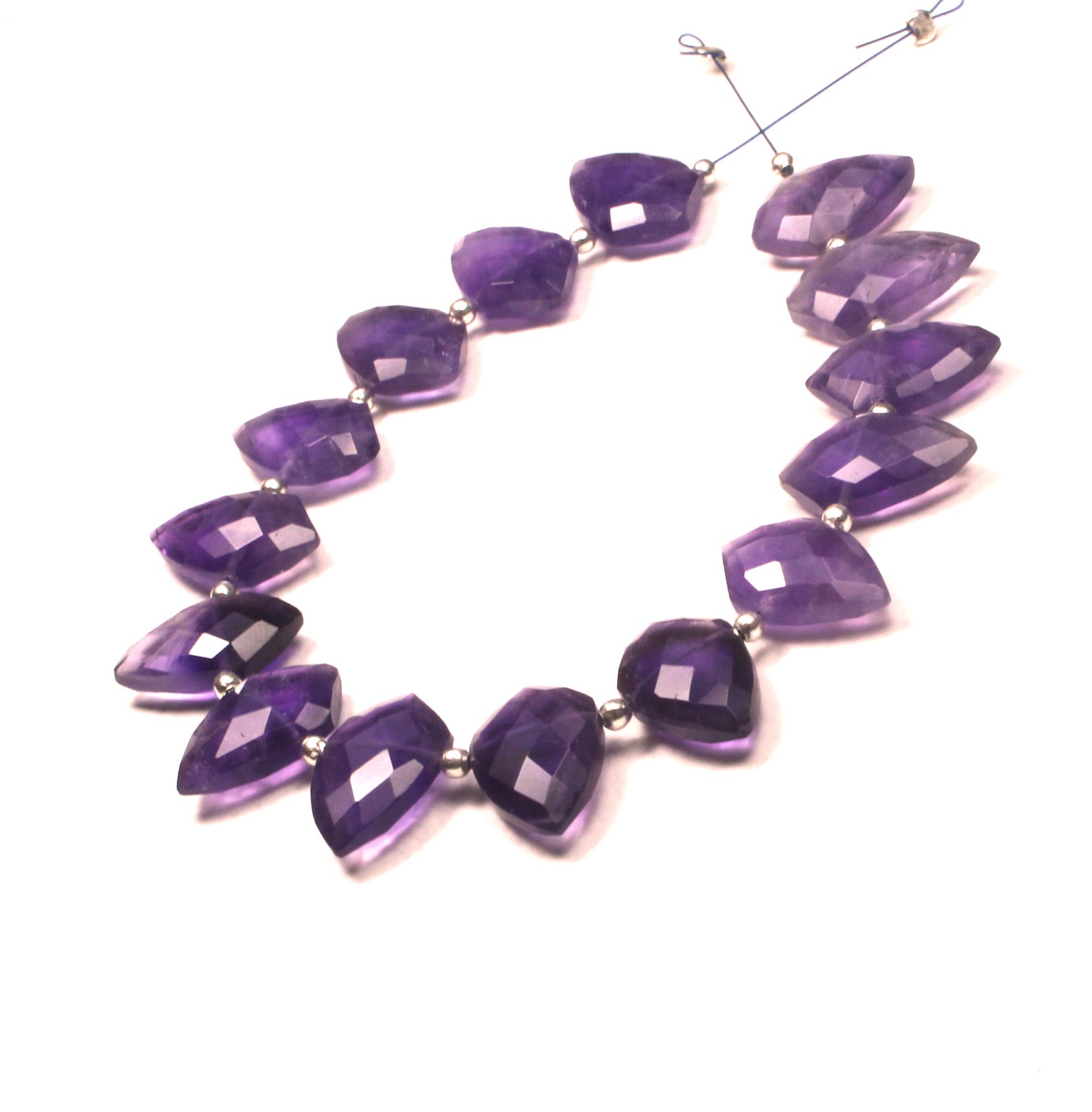 10 pieces Natural amethyst gemstone fancy shape gemstone | Etsy