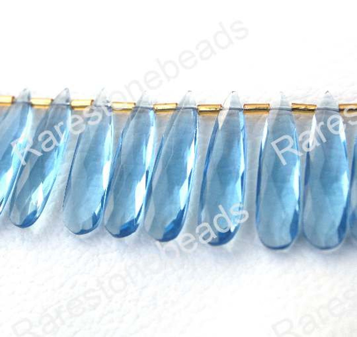 10 Pieces Royal Blue Quartz Pear Shape, Drilled Gemstone Jewelry, Rose ...