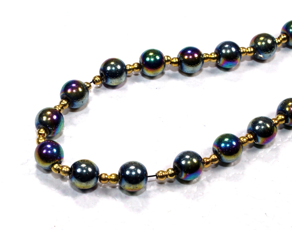 20 pieces Coated titanium beads smooth gemstone beads coated | Etsy