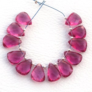 10 Pieces Ruby Lite quartz drilled gemstone Top drill stone | Etsy