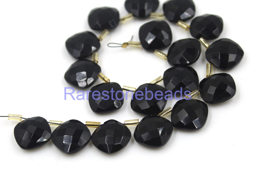 Natural Black Onyx Gemstone, Affordable Gemstone, Top Drilled Gemstone ...