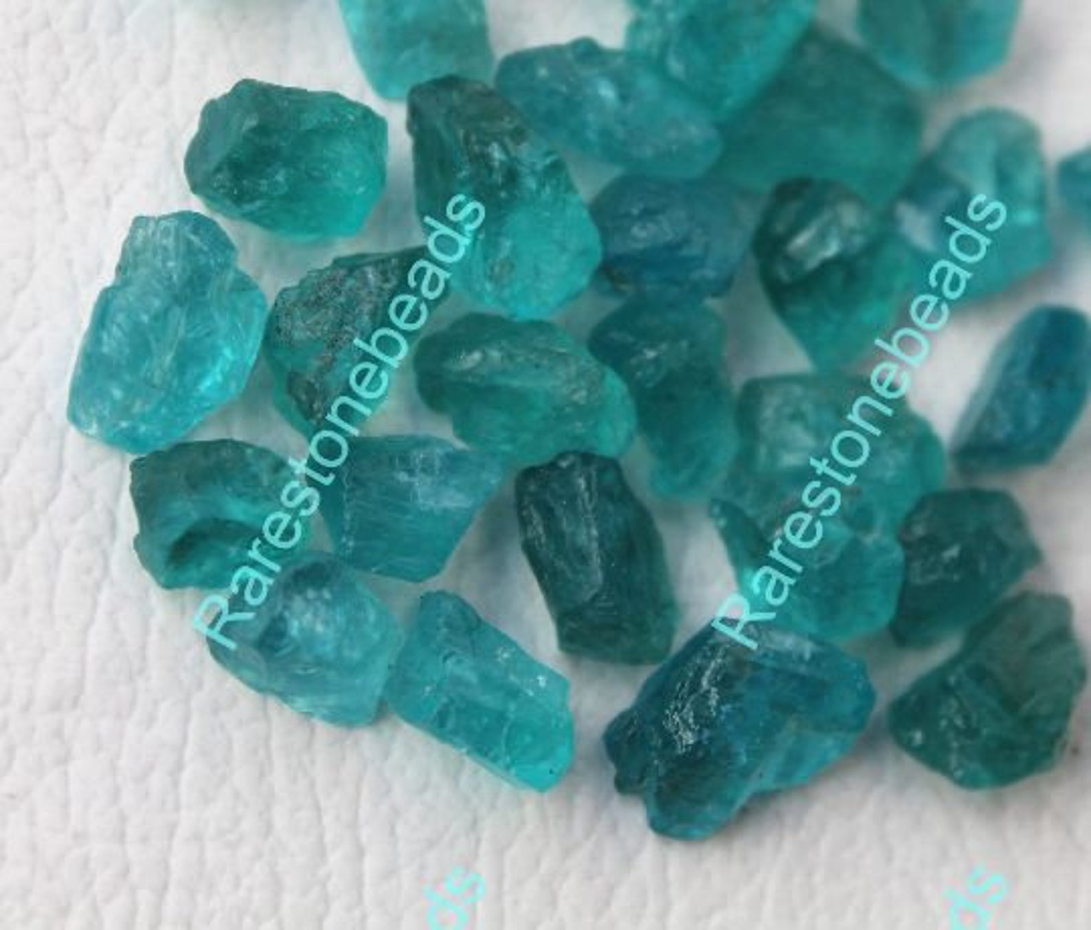 15 Pieces Natural Blue Apatite Rough, Healing Crystal Apatite Raw, Top ...