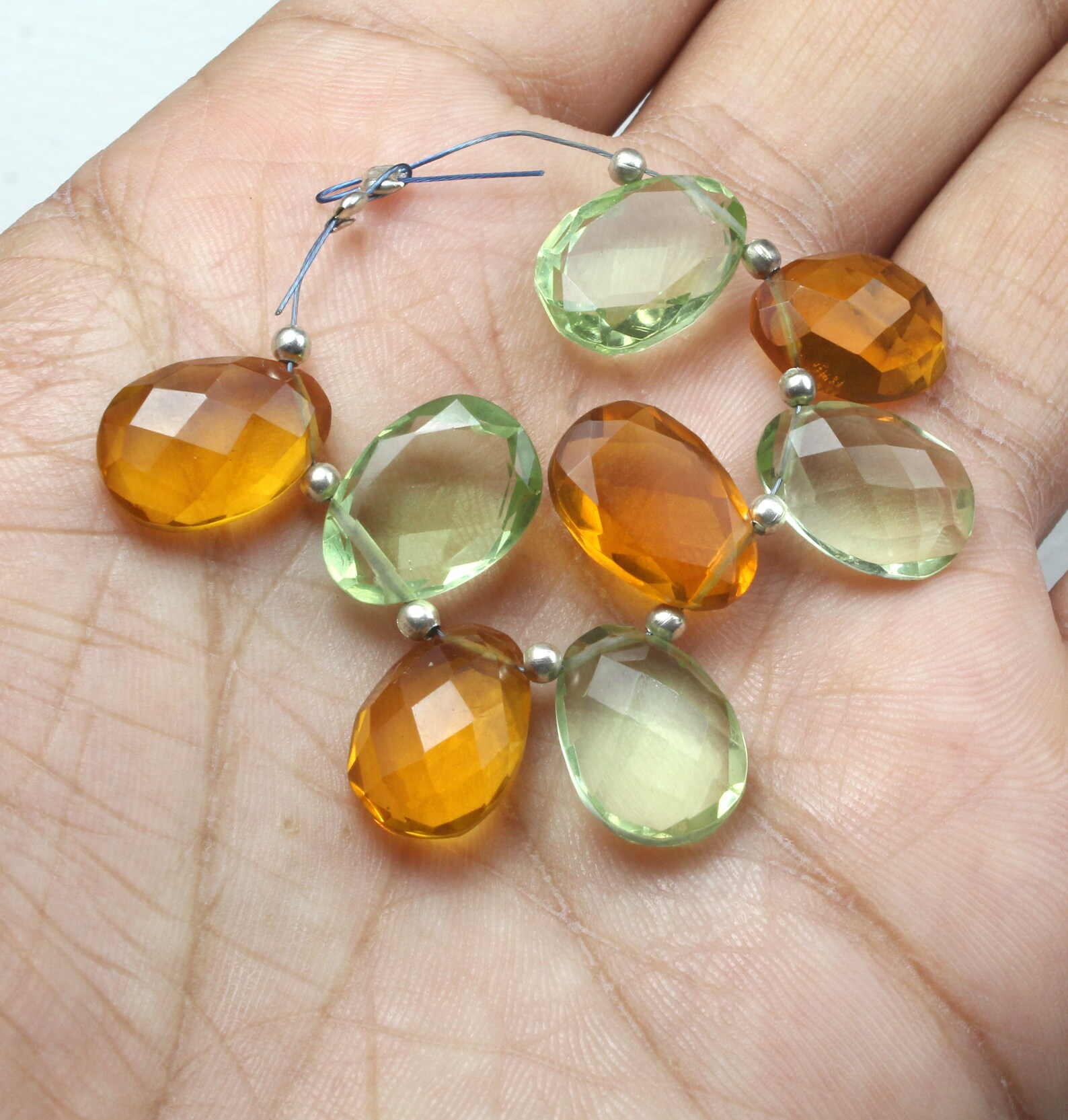 8 pieces Quartz gemstone drilled gemstone uneven shape hydro | Etsy