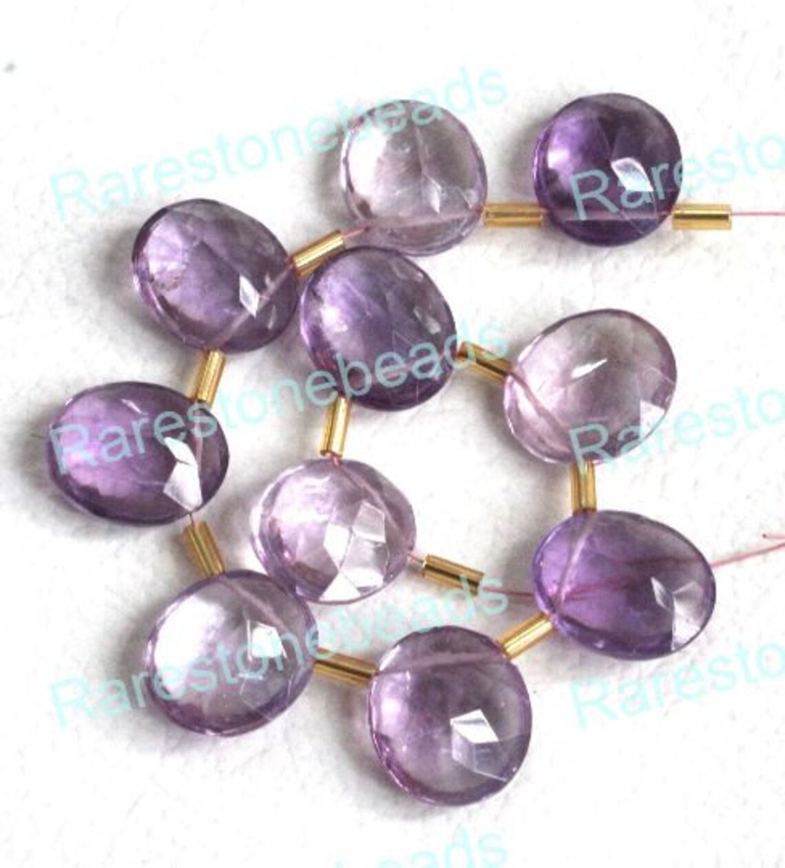 10 Pieces Natural Pink Amethyst Gemstone Rose Cut Gemstone - Etsy
