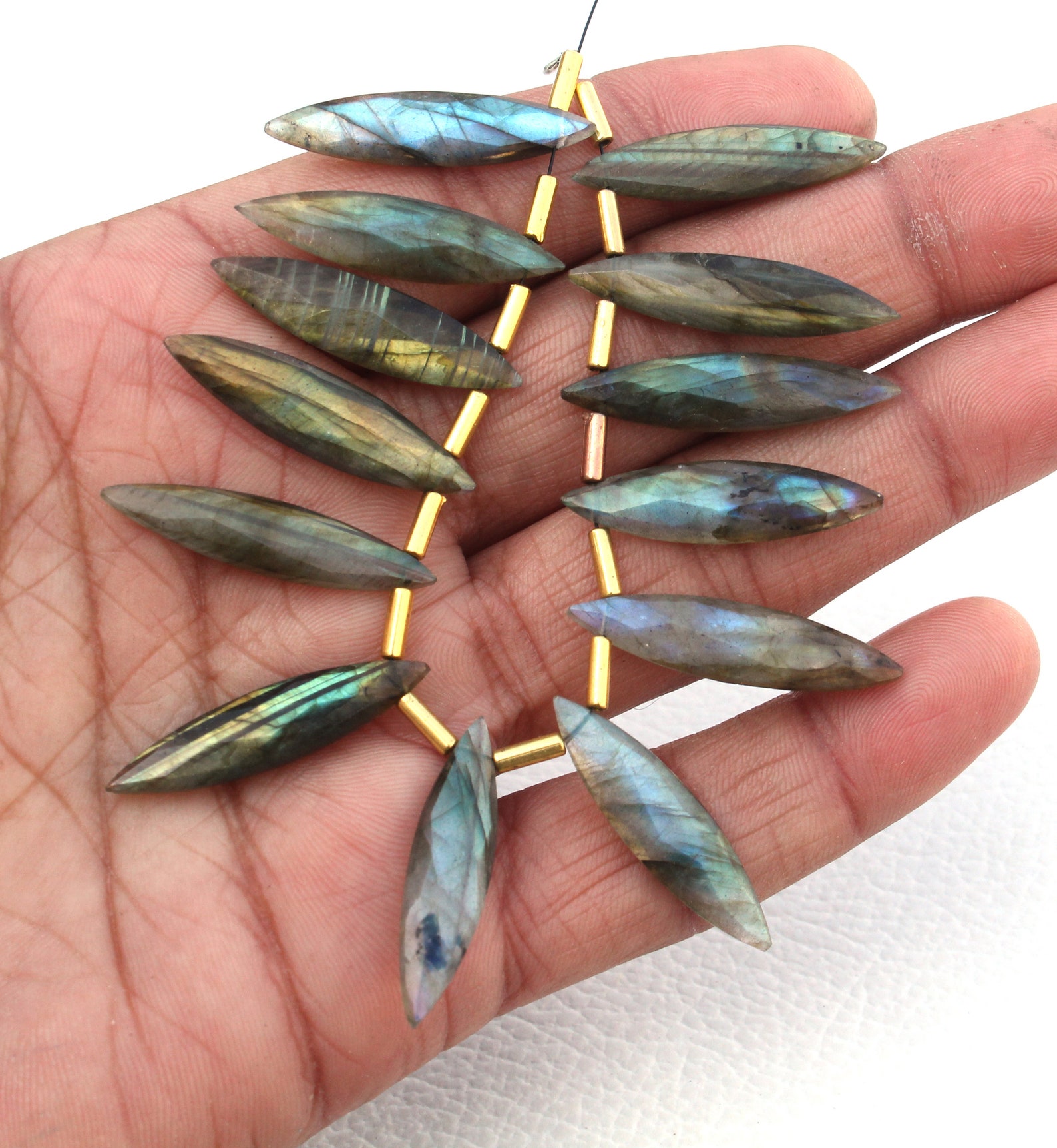 10 pieces natural labradorite gemstone natural gemstone | Etsy