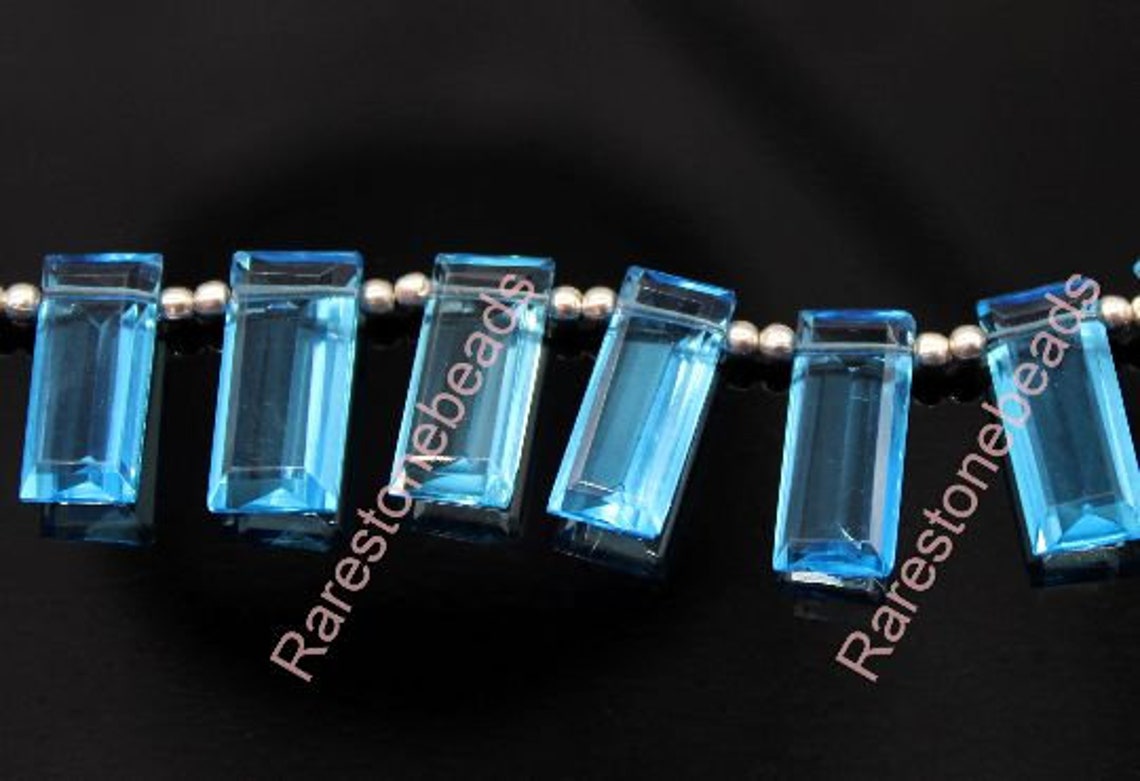 10 Pieces Sky Blue Topaz Gemstone, Top Drilled Gemstone, Fine Quality ...