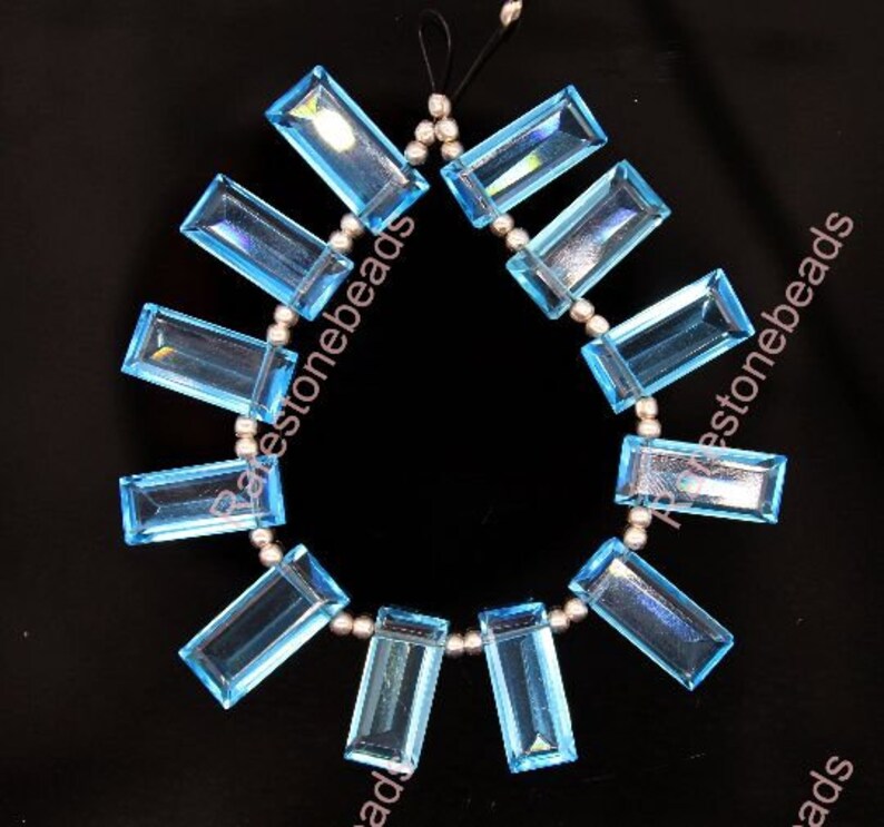 10 Pieces Sky Blue Topaz Gemstone, Top Drilled Gemstone, Fine Quality ...