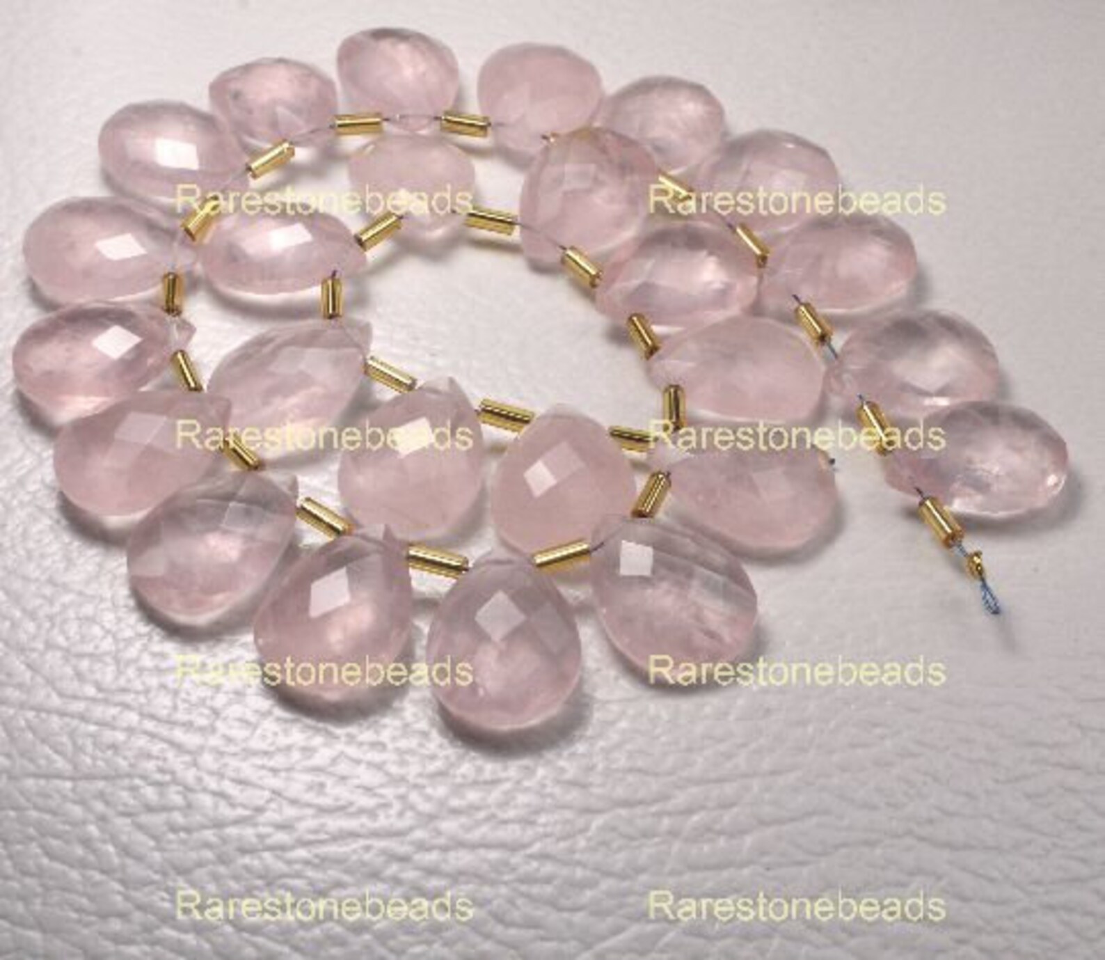 10 Pieces Natural Rose Quartz Gemstone Drilled Gemstone - Etsy