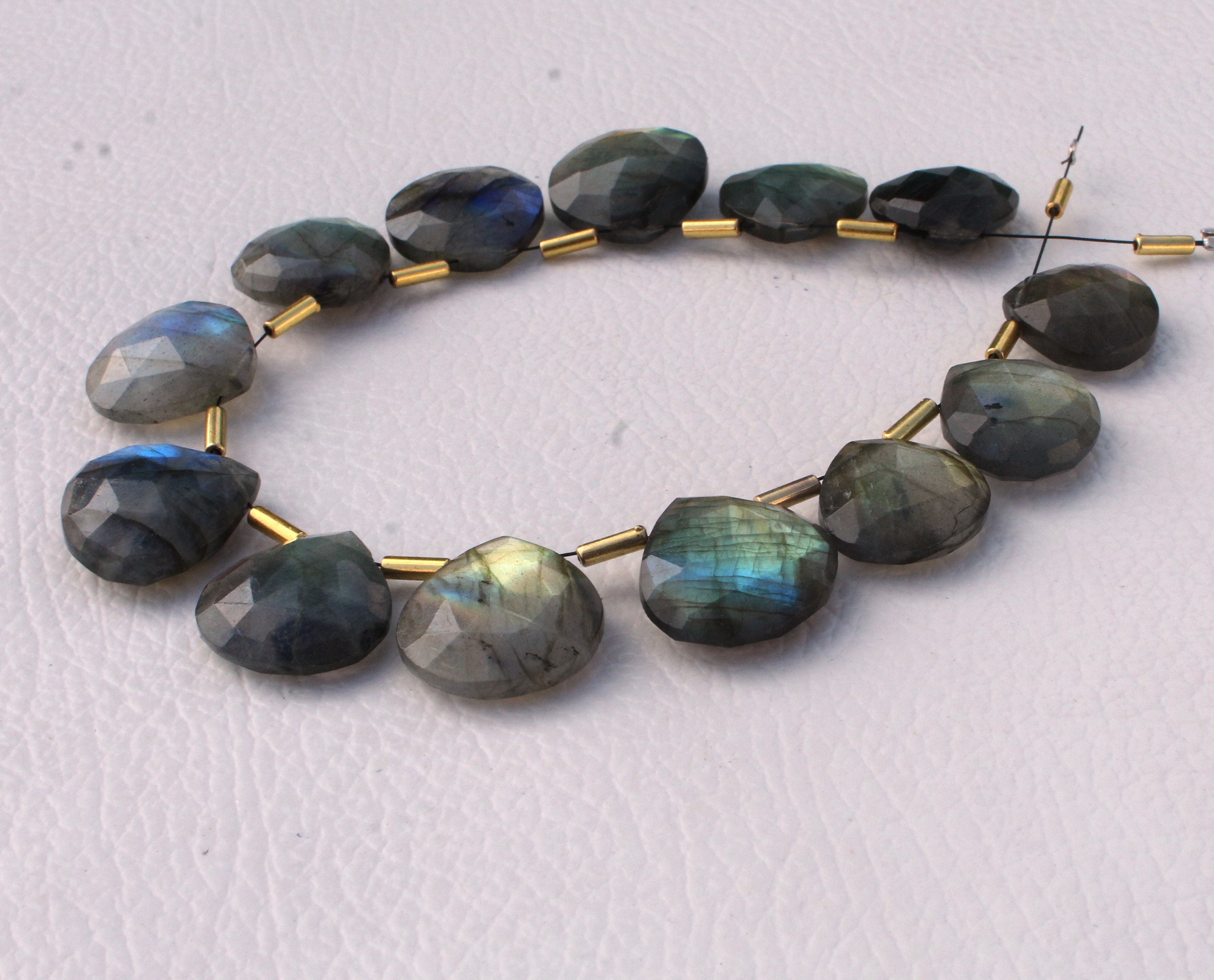 10 piece natural labradorite gemstone drilled gemstone multi | Etsy