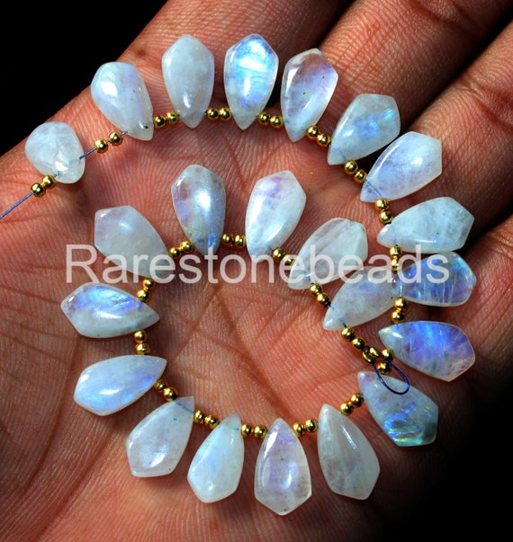 10 Pieces Natural White Rainbow Moonstone Good Quality Stone - Etsy