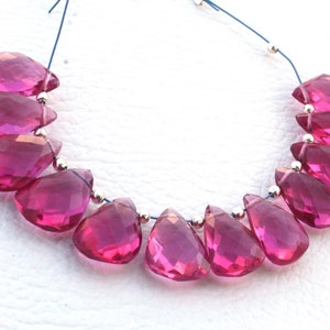 10 Pieces Ruby Lite quartz drilled gemstone Top drill stone | Etsy