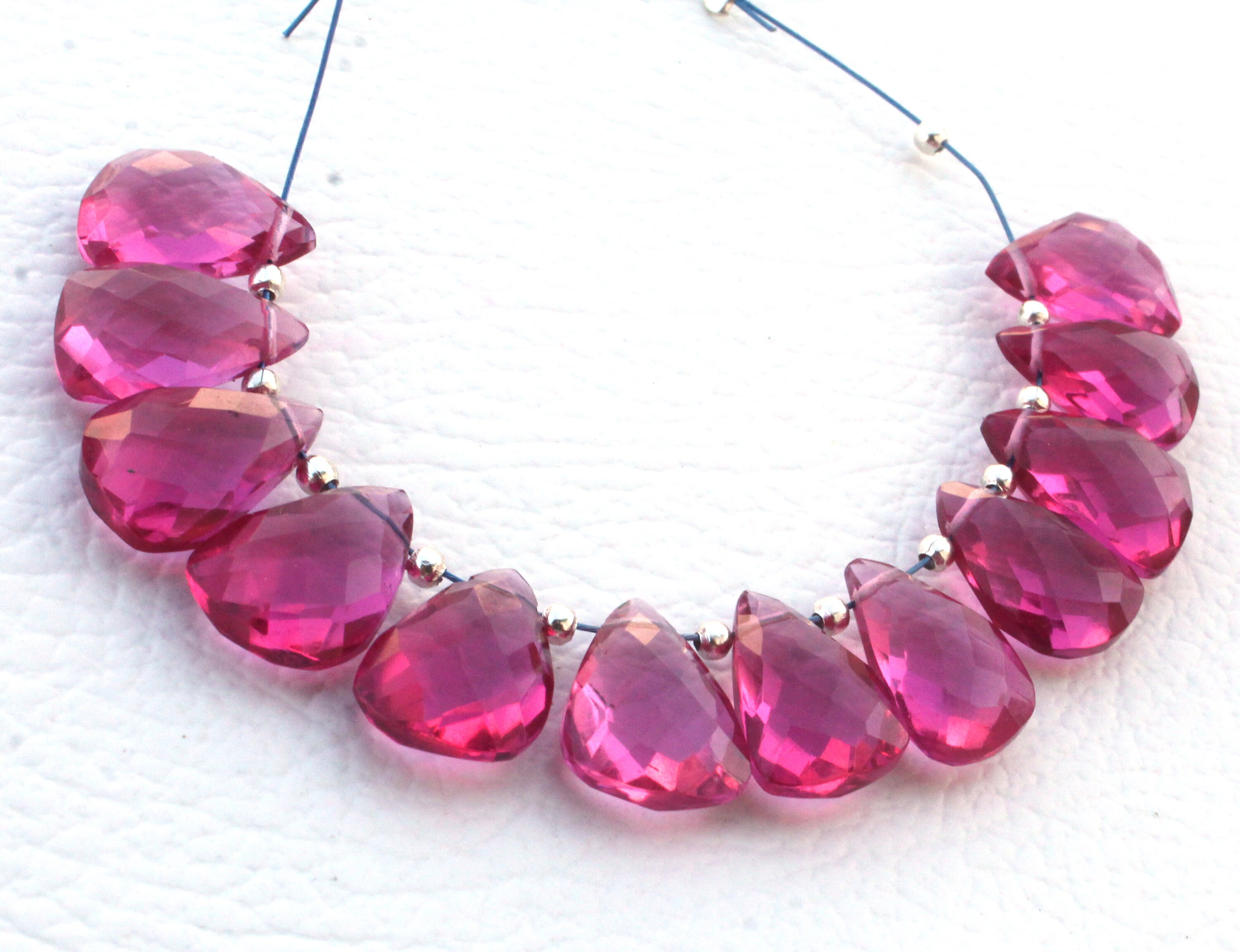 10 Pieces Ruby Lite quartz drilled gemstone Top drill stone | Etsy