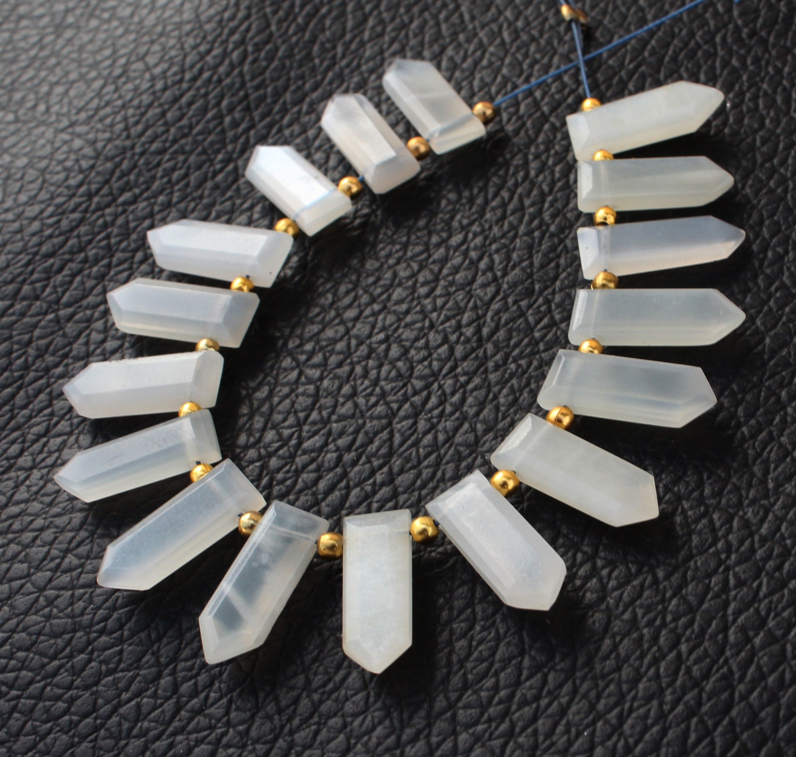 10 Pieces Natural White moon stone Fancy shape gemstone | Etsy