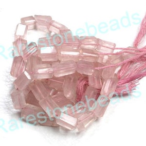 20 Pieces Natural Rose Quartz Gemstone, Drilled Gemstone, Nuggets Shape ...