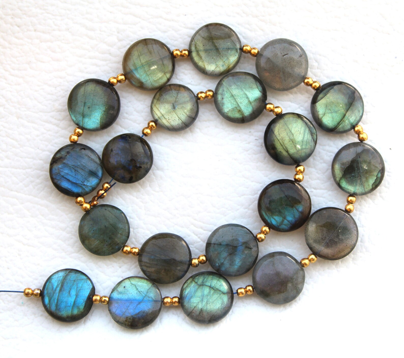 10 Pieces Natural Labradorite Gemstone Round Shape Gemstone | Etsy