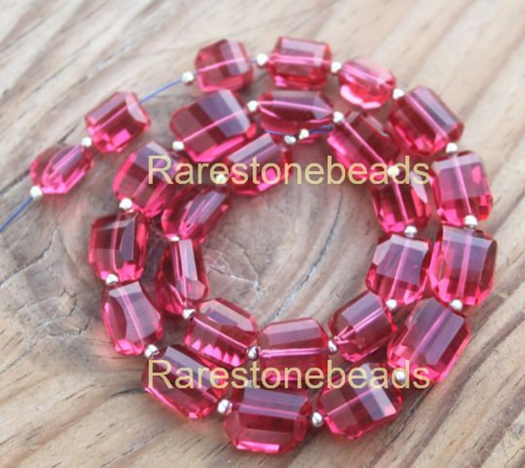 Rubylite Quartz, 10 Pieces, Top Drilled Gemstone, Fancy Shape Stone ...