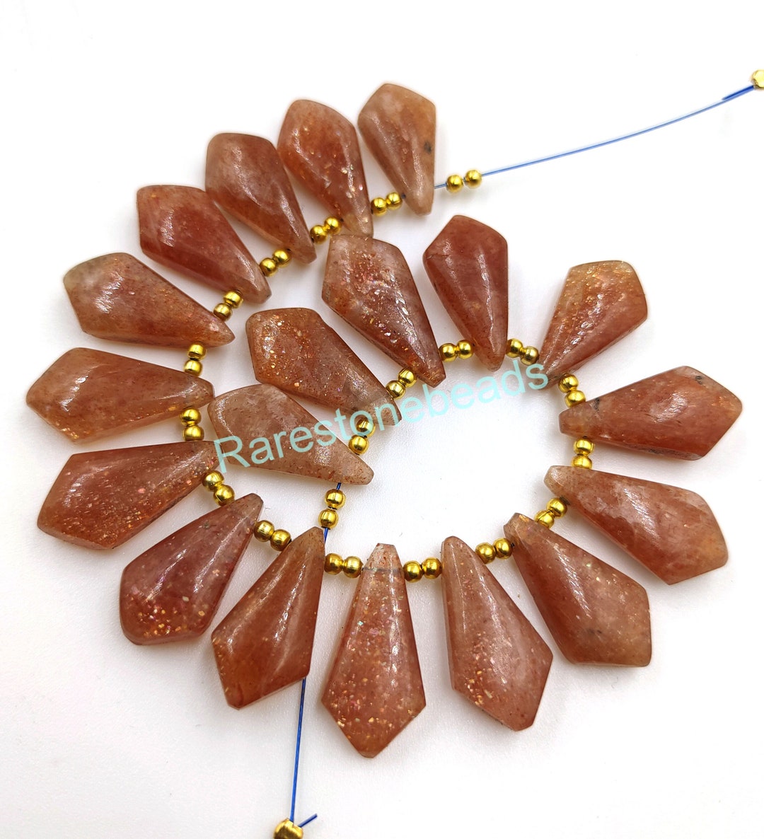 Sunstone Gemstone, 10 Pieces, Natural Gemstone, Drilled Gemstone, Top ...