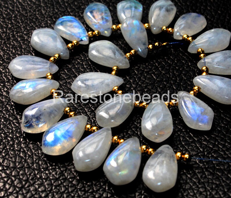 10 Pieces Natural White Rainbow Moonstone Good Quality Stone - Etsy