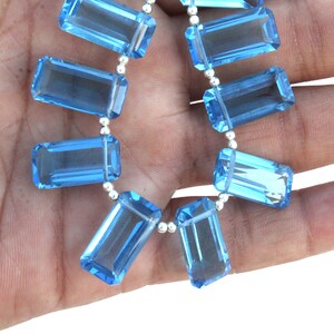 10 pieces Blue quartz hydro gemstone drilled fancy gemstone | Etsy