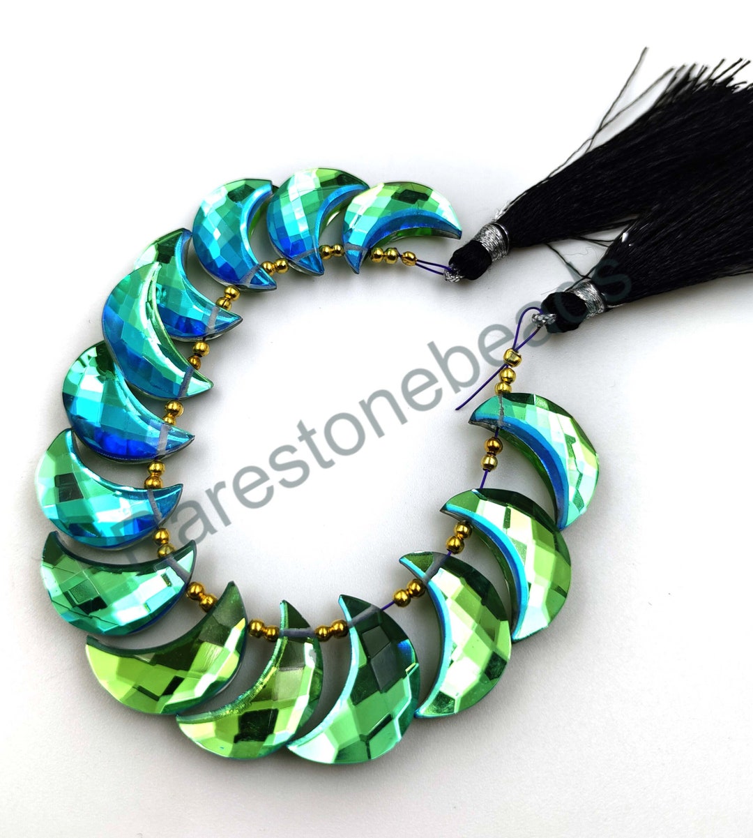 Mystic Quartz, 10 Pieces, Mystic Moon, Mystic Quartz Glass, Drilled ...