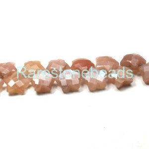 10 Pieces Natural Peach Moon Stone, Drilled Gemstone, Natural Moon ...
