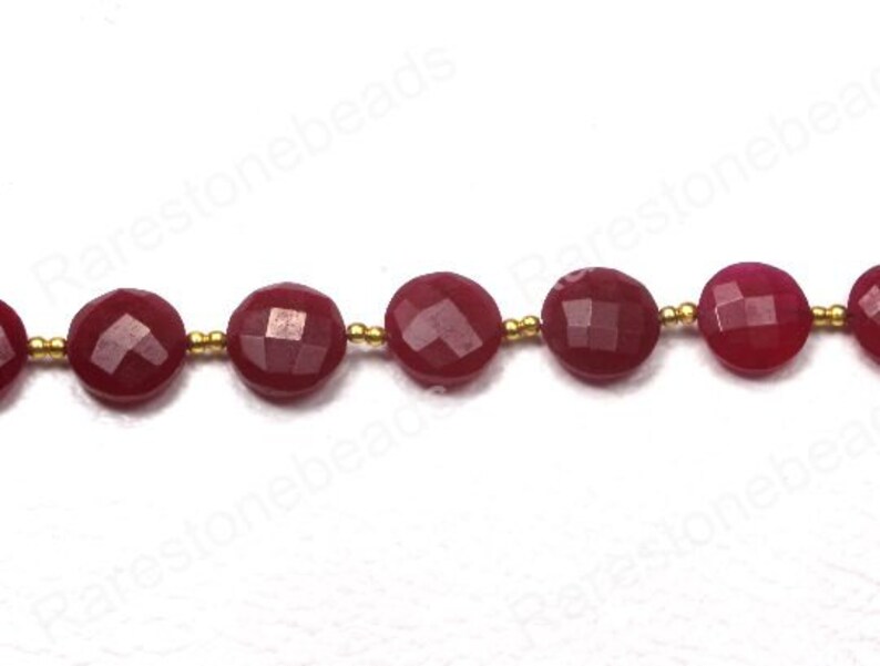 10 Pieces Natural Dyed Ruby Quartz Gemstone Round Shape - Etsy