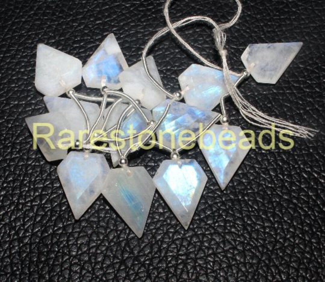 Rainbow Moon Stone, 10 Pieces, Natural Moon Stone, Drilled Gemstone ...