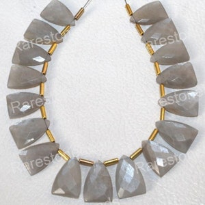Grey Moon Stone, 10 Pieces, Natrural Grey Moon Stone, Faceted Gemstone ...