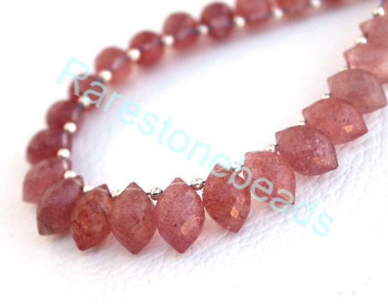 10 Pieces Natural Pink Strawberry Quartz Stone Natural | Etsy