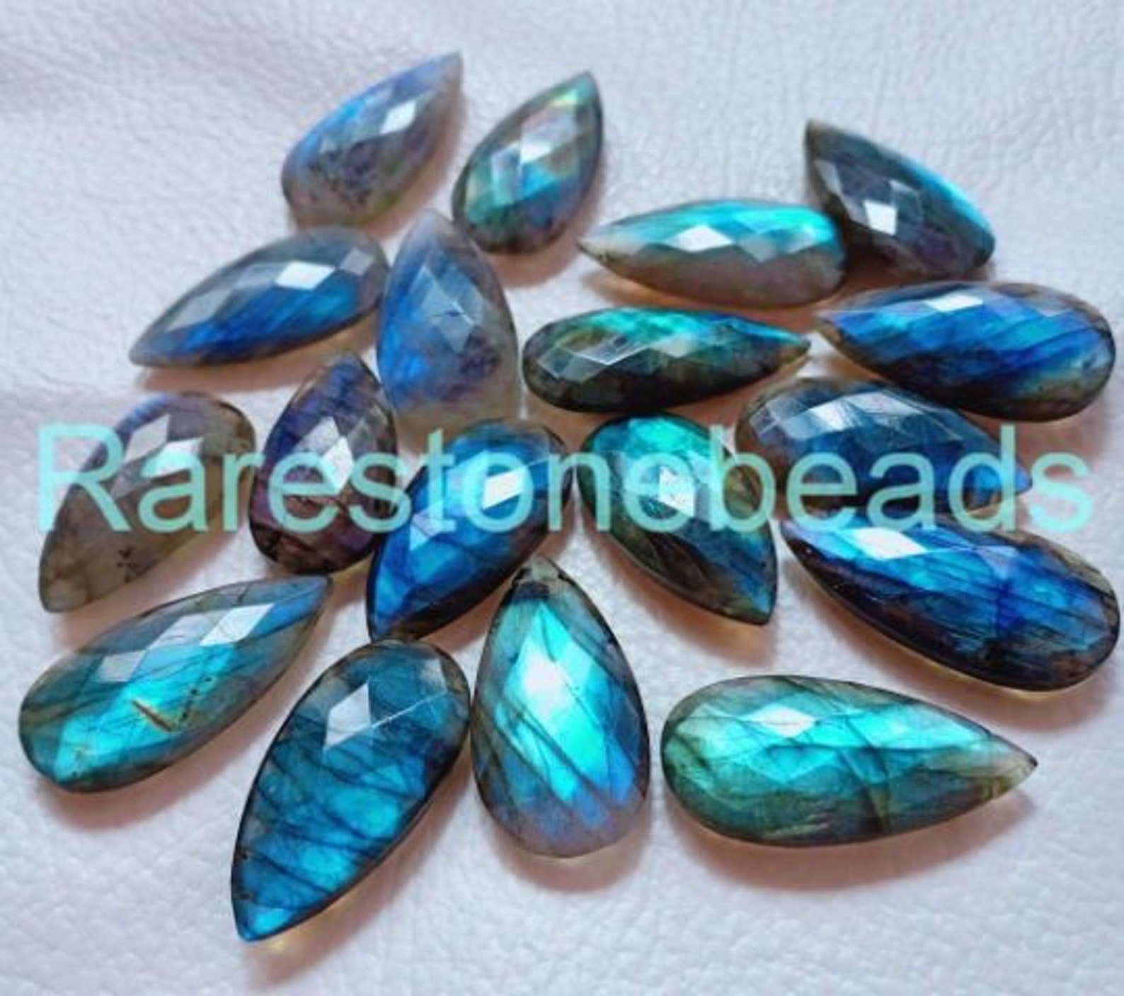 8 Pieces Natural Blue Labradorite Gemstone Drilled Gemstone - Etsy