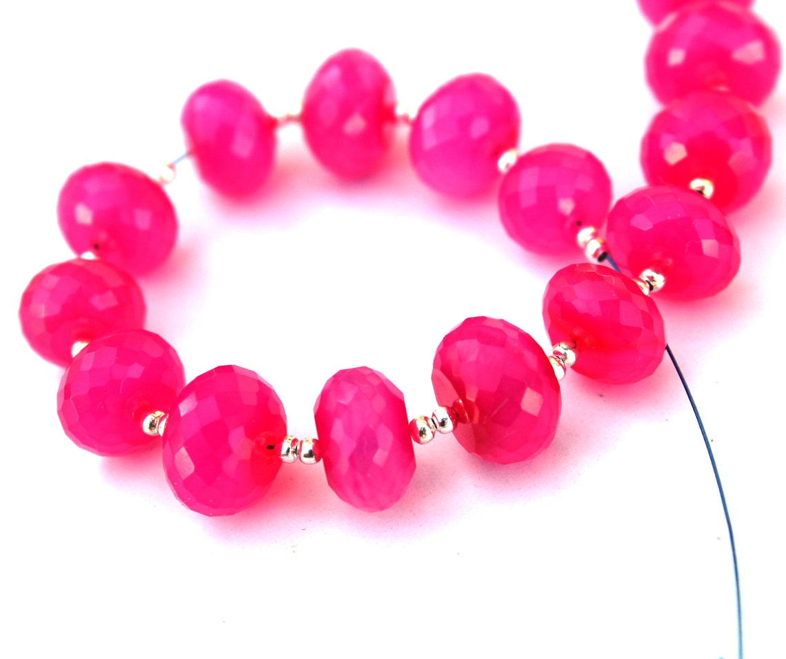 10 Pieces Natural Hot Pink Gemstone Round Shape Gemstone | Etsy