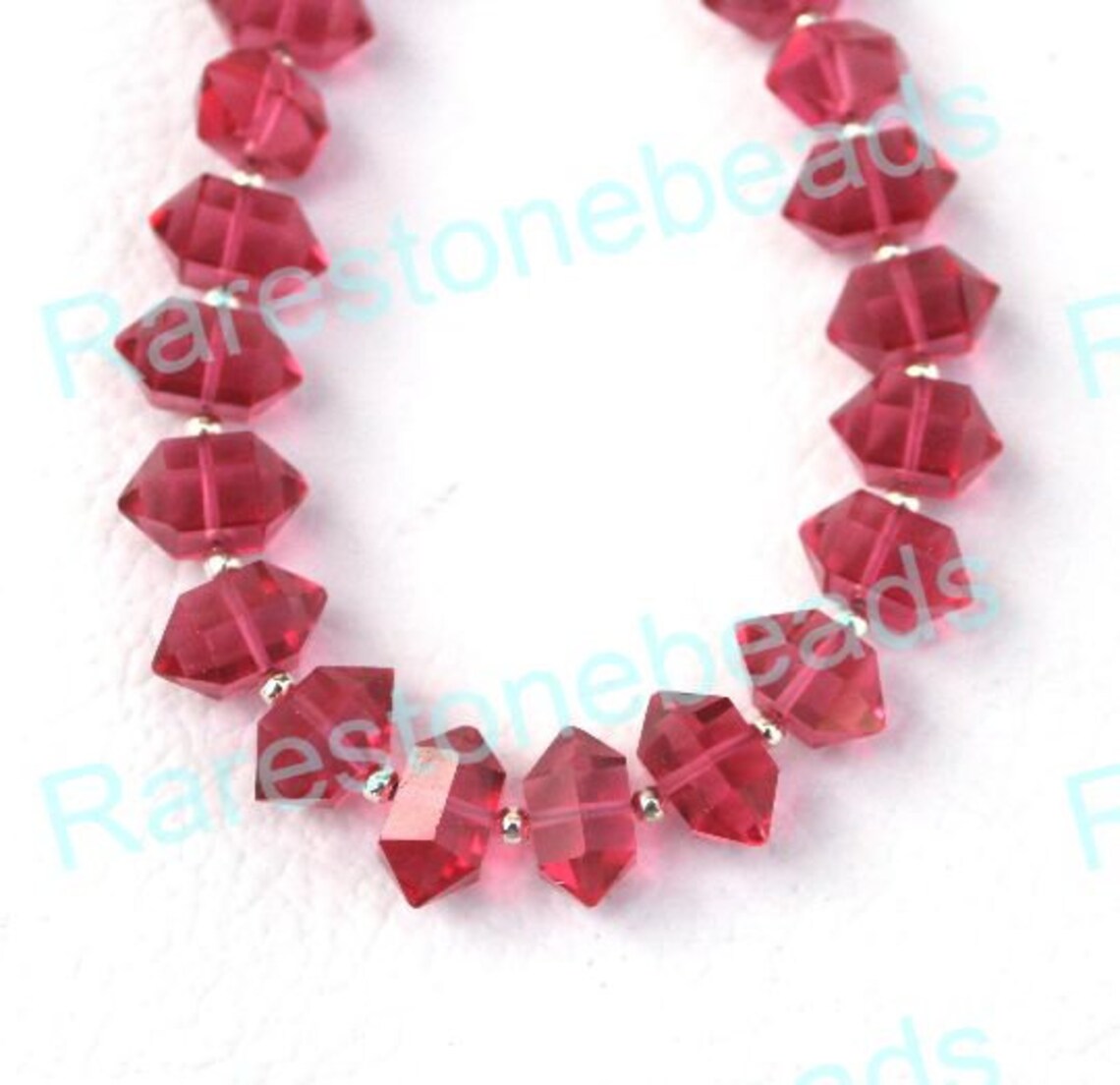 10 Pieces Ruby Lite Quartz Drilled Gemstone Herkimer Diamond | Etsy