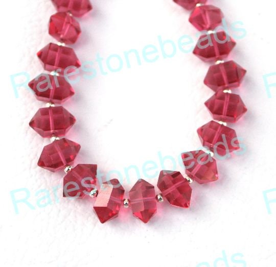 10 Pieces Ruby Lite Quartz Drilled Gemstone Herkimer Diamond | Etsy