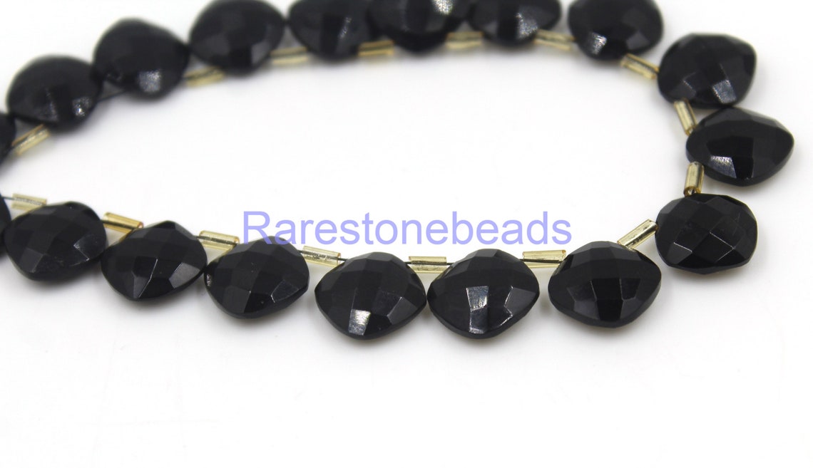 Natural Black Onyx Gemstone Affordable Gemstone Top Drilled - Etsy